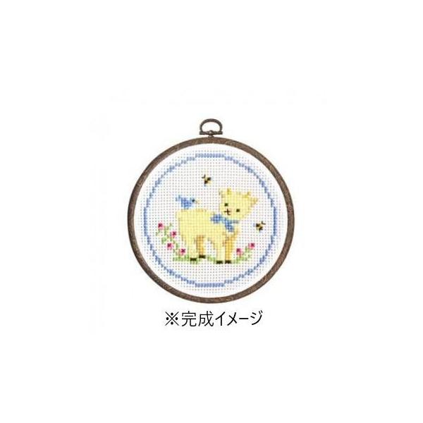 オリムパス ししゅうキット　フープ　子ヤギとコトリ 7407 森に住むかわいい動物たちの、やさしいパステルカラーのキット。初めての方でも楽しめる、かんたんキットです。技法はクロスステッチ。時間の目安:4~5時間。技術レベルは初級者向。 生産...