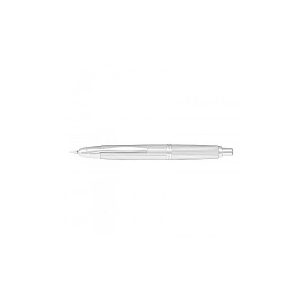 パイロット 万年筆 キャップレス ストライプ 中字 FC-3MS-S-M ノック式ボールペンのようにワンノックですばやく書くことができる万年筆です。ペン先の収納時には、気密性の高いシャッター機構によりインキの漏れや乾燥を防ぎます。独創的な発...