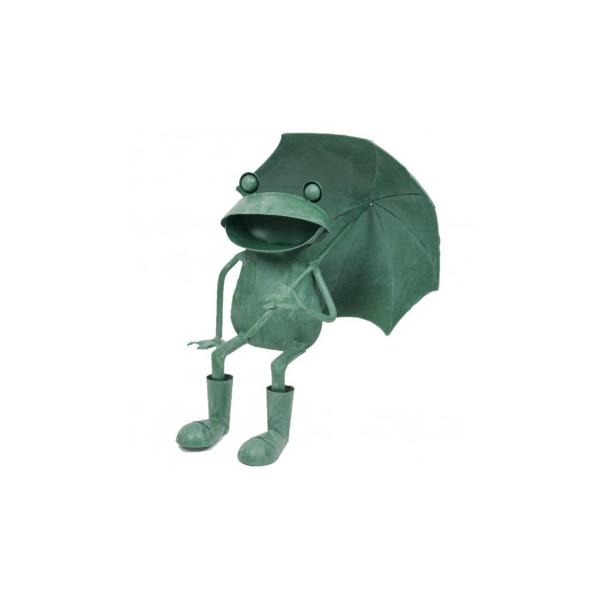 MURATAYA カエルビッグアンブレラ座り 4897 ユニークなデザインの、カエルのオブジェ。 生産国:中国 素材・材質:ブリキ 商品サイズ:巾15.5×奥17×高20cm カエルのオブジェ キーワード【DIY 工具 庭 ガーデニング オ...