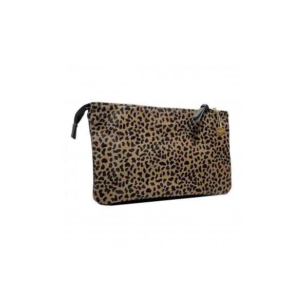 DAICO Pisoraro(ピソラロ) ハラコ お財布ポシェットショルダー LEOPARD-BR PR238 収納たっぷりで便利なお財布ポシェットです。 生産国:中国 素材・材質:牛革、PU お財布ポシェット キーワード【ファッション レ...