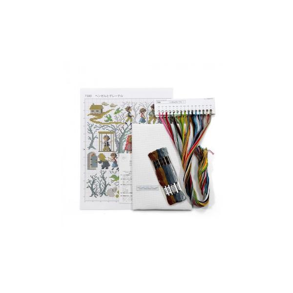 クロス・ステッチキット Nostalgic Story ヘンゼルとグレーテル 7580 幼い頃、誰もが一度は夢見た童話の世界をクロス・ステッチで表現しました。14カウントのアイーダを使用した、刺しごたえのあるキットです。クロス・ステッチに没...