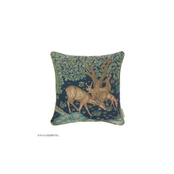 川島織物セルコン Morris Design Studio ザ・ブルック 背当クッションカバー 45×45cm LL1749 DB ダークブルー モリスにとって、タペストリーは装飾美術の最高の形態でした。ジョン・ヘンリー・ダールの「ザ・ブル...