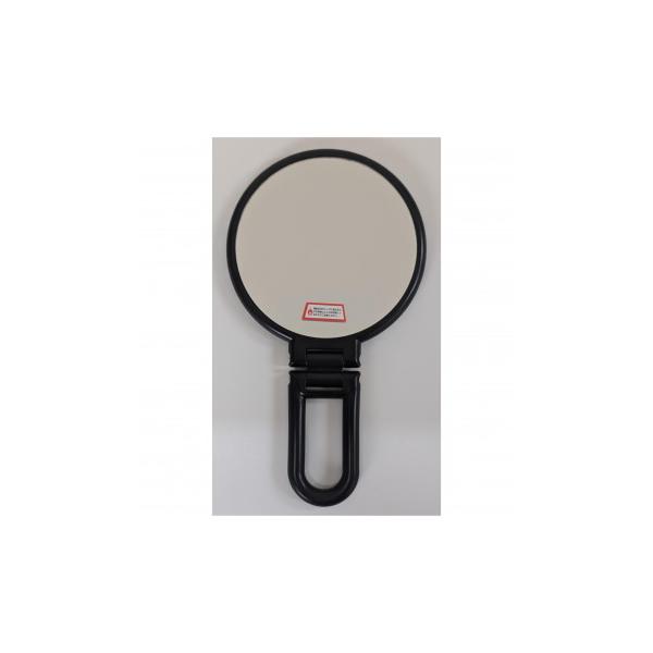 メリー 10倍拡大鏡付 両面卓上ミラー ブラック No.923739 持ち手部分を折り曲げて卓上鏡、伸ばして手鏡として使えます。アイメイクや視力の弱い方、日々のスキンチェックに便利な超高倍率ミラーです。片面は等倍鏡のWミラータイプです。 生...