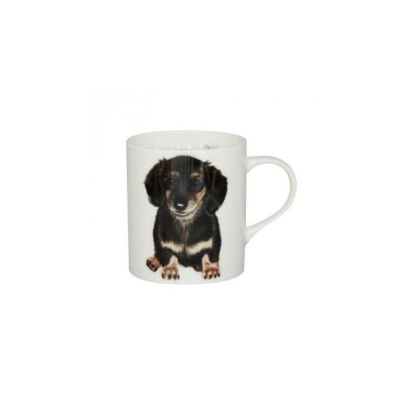 わんコレ マグカップ ダックスB＆T wa-m-S23 シンプルで使いやすい定番型のマグカップ。かわいい愛犬との癒しの時間。大好きなあの子といつもいっしょ。そう感じていたい方のためのコレクション。 生産国:日本 素材・材質:陶器 商品サイズ...