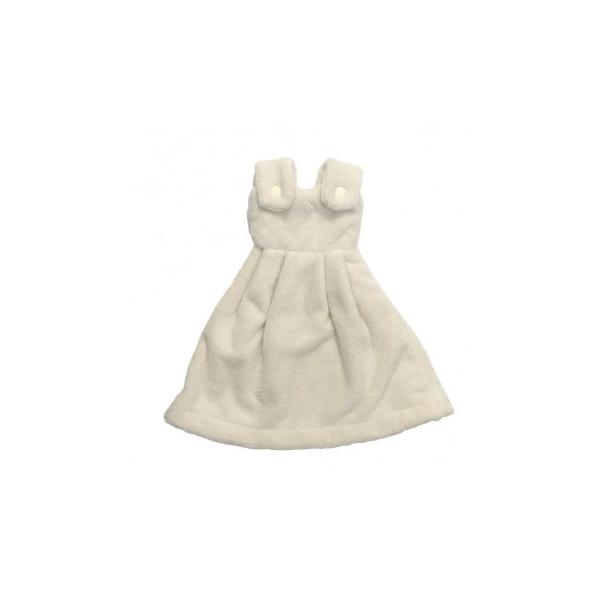 jou jou lier ジュジュリエ　無地　ドレスタオル　ドレス型　02　IVORY　GHR9384 ドレスデザインのタオル。ハンガー付きなのでフックに掛けて使えます。 生産国:中国 素材・材質:ポリエステル86%・ナイロン14% 商品サ...