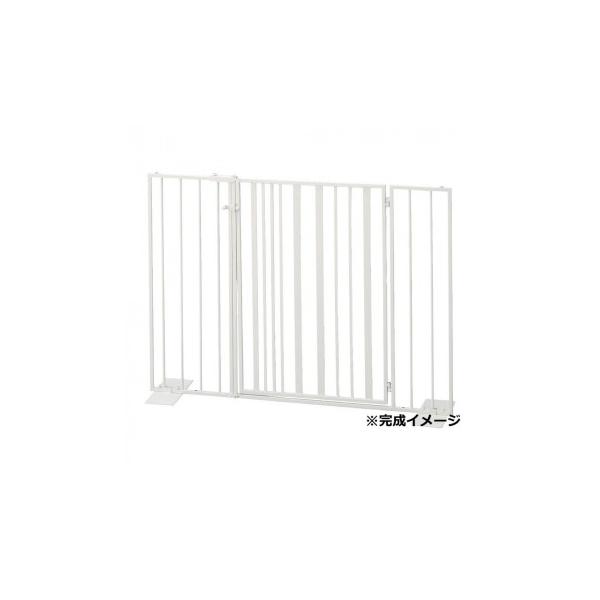 セトクラフト Pet gate ペットゲート ストライプ 扉タイプ ミルク S23-0651 檻のような柵から卒業できます。おしゃれなペットゲートです。置くだけで簡単に設置できます。連結できるので、間口に広さに合わせて設置できます。 生産国...
