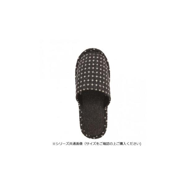 アセット スリッパ 刺子M ブラック JW20020-BK 刺子のスリッパです。 生産国:日本 素材・材質:甲:ポリエステル中:アクリル・ポリエステル・綿底:PVC 刺子のスリッパ キーワード【キッチン 日用品 文具 スリッパ】