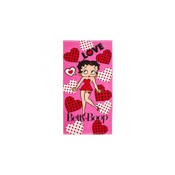 犬飼タオル BE67-A ベティ　ハートシャーリング染料プリント バスタオル ドットのハートがキュートなシャーリング染料プリントのバスタオルです。 生産国:中国 素材・材質:綿100% 商品サイズ:60×115cm 仕様:TM&amp;(C...