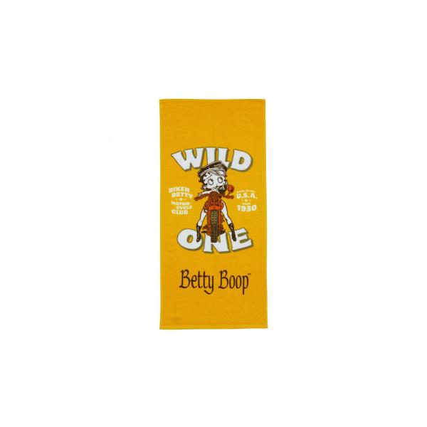 犬飼タオル BE24-B ベティ　ワイルドシャーリング染料プリント フェイスタオル バイクに乗ったワイルドなベティが描かれたシャーリング染料プリントのフェイスタオルです。 生産国:中国 素材・材質:綿100% 商品サイズ:34×75cm 仕...