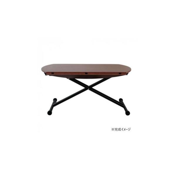東馬(TOHMA) AILS(アイルス) 昇降テーブル BR ブラウン木目 54031620 両側の天板は折り畳む事ができるので、横に広く使いたい時には両側を折り、プライベートで使うのにぴったりな形状に。片側を折り畳めば壁にぴったりとくっつ...