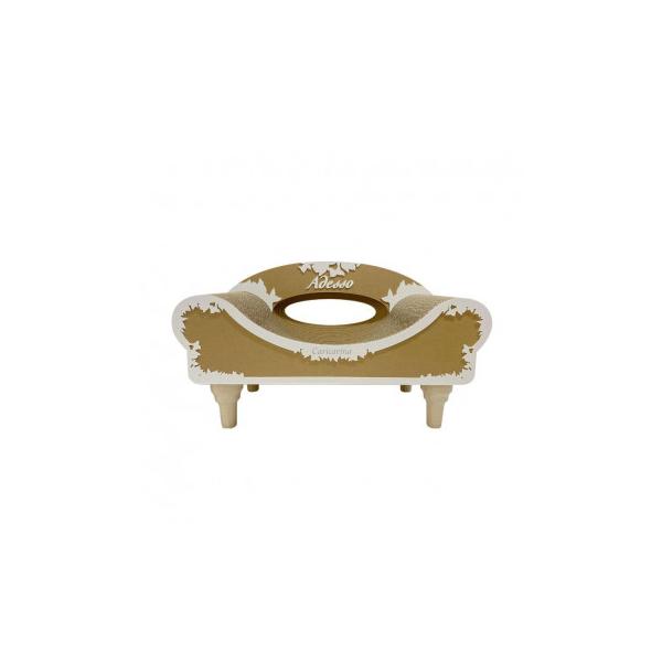 カリカリーナ　Adesso アデッソ(脚あり) 全体的にたっぷりとしたサイズですので、小さい猫ちゃんから 大きな猫ちゃんまで全般にお使いいただけます。 生産国:日本 素材・材質:ダンボール:ビーチ無垢材(脚部分) 塩化ビニール樹脂 しっかり...