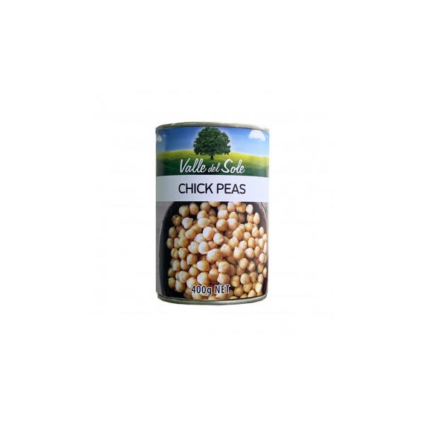 Valle del Sole ヴァッレ・デル・ソーレ ひよこ豆 400g×24個 653-901 ほくほくとした食感の豆で、そのままで、またペースト状にして、世界で広く使われています。スパイスとの相性が抜群でエスニック料理によく、カレーやフ...