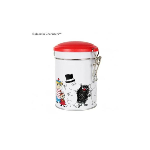 MOOMIN ムーミン ラウンドティー缶 ムーミンキャラクターズ MNX080119 ムーミンデザインのラウンドティー缶です。 生産国:中国 素材・材質:鉄(スズメッキ)(フタ:プラスチック ゴム製パッキン付き) 商品サイズ:約110×13...