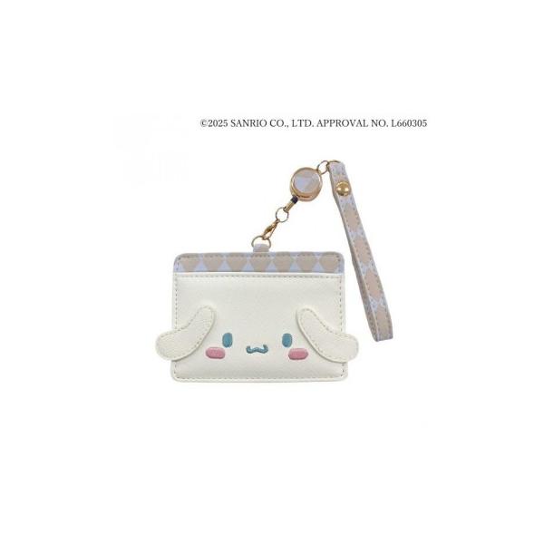 サンリオ シナモロール リール付パスケース MK1A-10CN 便利なリール付きパスケースです。 生産国:中国 素材・材質:合成皮革 商品サイズ:W109×H80×D5mm シナモロールの可愛いパスケース キーワード【キッチン 日用品 文具】