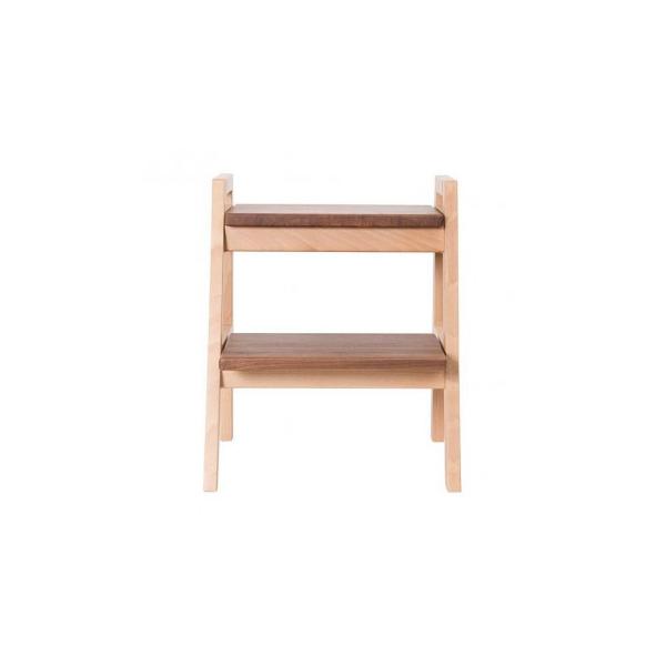 Latree ラトレ +ONE プラスワン ステップスツール2 ♯W/B ウォルナット+ビーチ PL1ONE-0220376-WBUF ちょっと高いところのものを取るとき便利なスツール。無垢材でちょっと重たくて安心して上れます。 生産国:ベ...