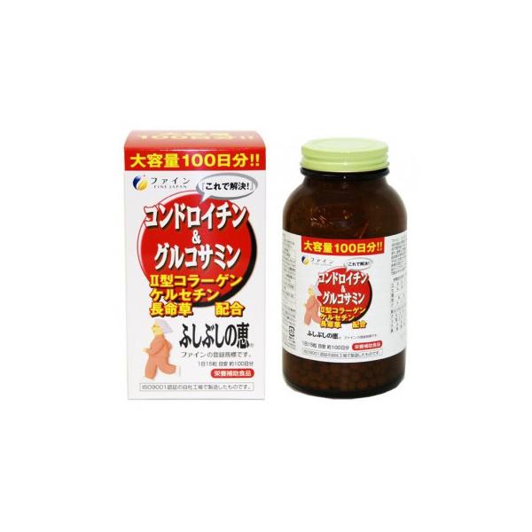 ファイン コンドロイチン＆グルコサミン 225g(150mg×約1500粒) ファイン コンドロイチン&amp;グルコサミンは、鶏コンドロイチンにカニから抽出したグルコサミン、ミネラルが豊富な焼成コンブ末、大豆イソフラボン、ビタミンC、ビタ...