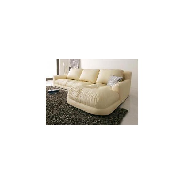 フロアソファ フロアカウチソファ レザータイプ 右コーナーセット 3P 【ts100590】
