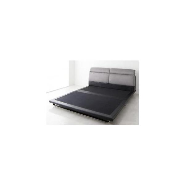 リクライニング機能付き・モダンデザインローベッド ベッドフレームのみ ダブル 【ts102545】