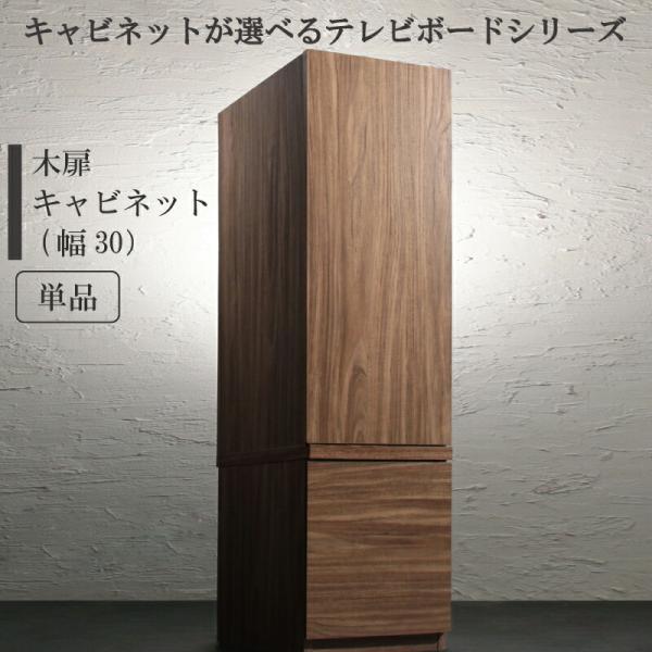 キャビネットが選べるテレビボードシリーズ キャビネット 木扉 【ts111535】