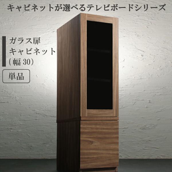キャビネットが選べるテレビボードシリーズ キャビネット ガラス扉 【ts111535】