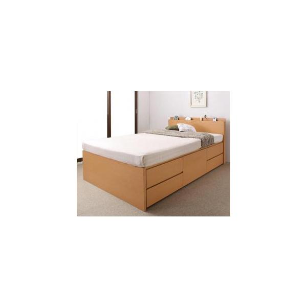 ベッド 収納付きベッド セミダブルベッド マットレス付き 収納 収納付 収納ベッド 大容量 薄型スタンダードボンネルコイルマットレス付 セミダブル 【ts110020】