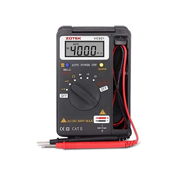 【ご購入後の当店からの連絡はご登録のメールアドレスに通知いたします。必ずご確認ください】1.【多機能】AC / DC電圧、抵抗、静電容量、ダイオードおよび導通試験、周波数とデューティサイクル。2.【LCDディスプレイ】大画面の液晶表示部が搭...