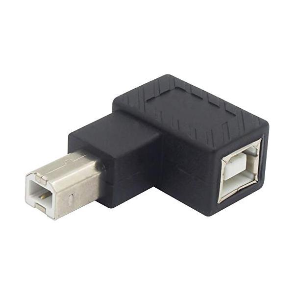 【ご購入後の当店からの連絡はご登録のメールアドレスに通知いたします。必ずご確認ください】USB2.0 L字型 USB-TypeB (オス) - USB-TypeB (メス) L型D 変換アダプタプリンターやスキャナ、外付けHDDなど設置の際...