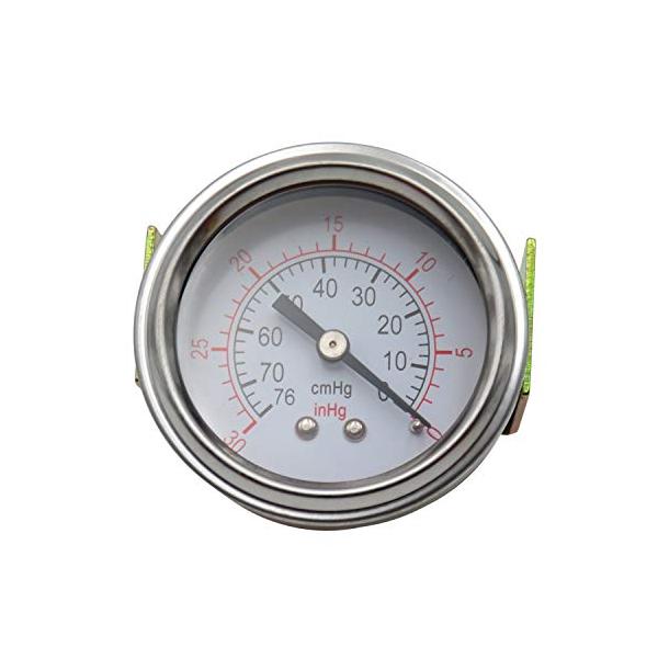 【ご購入後の当店からの連絡はご登録のメールアドレスに通知いたします。必ずご確認ください】バキュームゲージ 真空ゲージ キャブレターセティング 調整 同期調整 同調測定表示：0〜76cmHg（ 黒表示）　　0〜30inHg （赤表示）ゲージ直...