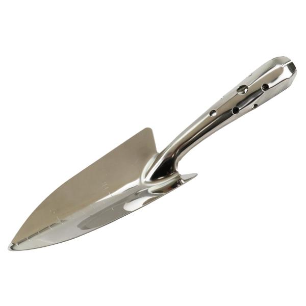 【ご購入後の当店からの連絡はご登録のメールアドレスに通知いたします。必ずご確認ください】【商品概要】用途:穴掘り、土すくい用特徴1:錆びに強いオールステンレス製特徴2:植替え作業などに便利な目盛付き仕様:小タイプ・目盛付材質:ステンレス(S...