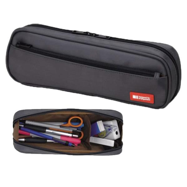 【ご購入後の当店からの連絡はご登録のメールアドレスに通知いたします。必ずご確認ください】【商品概要】【機能】可動式の内部仕切りで2Wayに変えられる【仕様】ダブルファスナー【特徴】削りたての鉛筆が入る細長タイプ【外ポケット】鉛筆や20cm定...