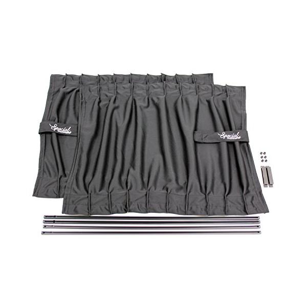 【ご購入後の当店からの連絡はご登録のメールアドレスに通知いたします。必ずご確認ください】【商品概要】本体サイズ:約50(W)×39(H)cm ●入り数:2枚入 ※窓枠の高さ37~44cmが目安 ●ストレッチタイプ ●カラー:ブラック【素材】...