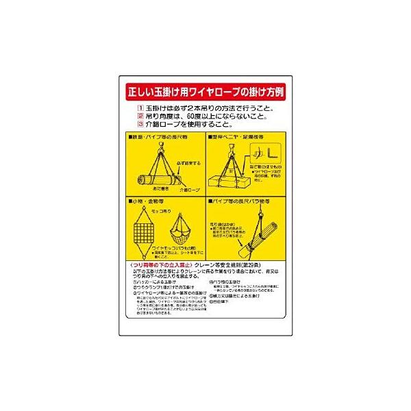 【ご購入後の当店からの連絡はご登録のメールアドレスに通知いたします。必ずご確認ください】【商品概要】●ワイヤーロープの掛け方が記載された標識です。【商品説明】【商品詳細】ブランド：ユニット商品種別：産業・研究開発用品商品名：ユニット 玉掛関...