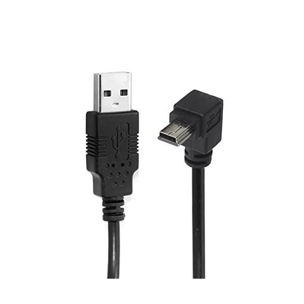 【ご購入後の当店からの連絡はご登録のメールアドレスに通知いたします。必ずご確認ください】【商品概要】USB 2.0 Aオス - アップアングルUSBミニBオスケーブル。USB mini B 5pinタイプオスは角度付き90度タイプです。編組...