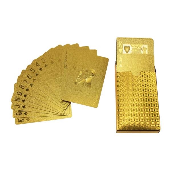 【ご購入後の当店からの連絡はご登録のメールアドレスに通知いたします。必ずご確認ください】【商品概要】金箔ポーカーカード。高級金箔を使用し、表面をエンボス加工してあります。プラスティック素材で耐久性があり丈夫です。大切な友人への贈り物に喜ばれ...
