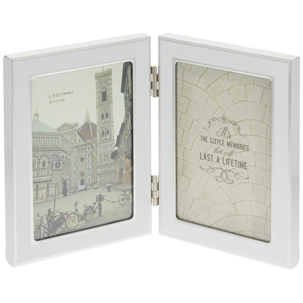 【ご購入後の当店からの連絡はご登録のメールアドレスに通知いたします。必ずご確認ください】【商品概要】シンプルでベーシックなデザイン。メタルとホワイトの組み合わせがアクセント外寸：100×131×2コ / 内寸：99×130×2コ / 窓寸：...