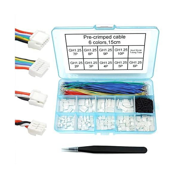 【ご購入後の当店からの連絡はご登録のメールアドレスに通知いたします。必ずご確認ください】【商品概要】15cm 圧着済みGH1.25~GH1.25ケーブル * 180本 ( 6色 各色 30ケーブル) 2P x 20個、3P x 20個、4P...