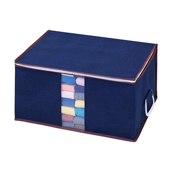 【ご購入後の当店からの連絡はご登録のメールアドレスに通知いたします。必ずご確認ください】【商品概要】約幅48×奥行35×高さ25cmセット内容：1個カラー：ネイビー収納目安：厚手のセーター/約6〜8枚、薄手のシャツ/約24〜28枚通気性に優...