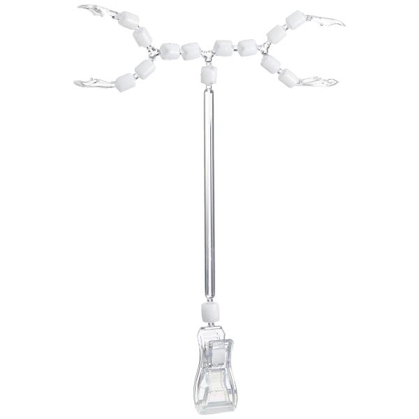 【ご購入後の当店からの連絡はご登録のメールアドレスに通知いたします。必ずご確認ください】【商品概要】ぬい撮りがラクラク簡単にできるぬい撮り棒ふたつのぬいぐるみを一緒に撮影できるダブルクリップ部分を机の端などに取り付けて固定ができるクリップ部...