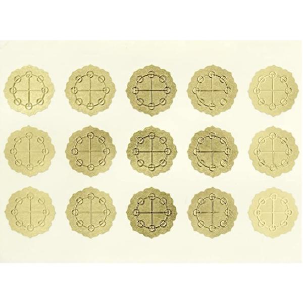 【ご購入後の当店からの連絡はご登録のメールアドレスに通知いたします。必ずご確認ください】【商品概要】シールの直径は、約20mm。15枚入りです。縁取りは、やたのかがみをモチーフにしています。平らで凸凹していない所に貼ってください。※合皮や、...