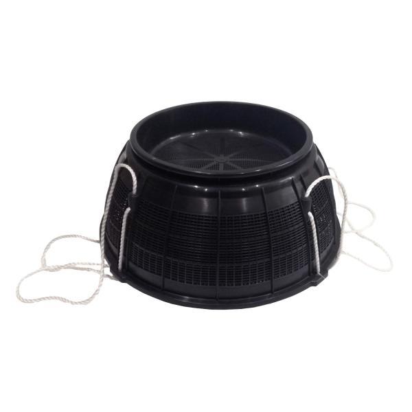 【ご購入後の当店からの連絡はご登録のメールアドレスに通知いたします。必ずご確認ください】【商品概要】カラー:ブラックサイズ:胴最大直径46cm×高さ26cm重量: 2.935kg開口部直径: 40cmウナギをはじめ、サザエやアワビなどの各種...