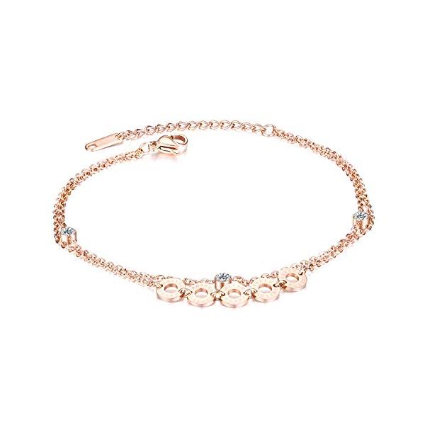 【ご購入後の当店からの連絡はご登録のメールアドレスに通知いたします。必ずご確認ください】【商品概要】【Deelfelアンクレット】レディースアンクレット ジルコニア【素材】:18K チタン 【サイズ】:チェーン長さ：200mm+40mm【重...