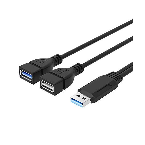 【ご購入後の当店からの連絡はご登録のメールアドレスに通知いたします。必ずご確認ください】【商品概要】2つのUSBオスコネクタ、1つはUSB 3.0電源とデータ用、もう1つはUSB 2.0電源専用です。【5 Gbpsのデータ転送速度】USB3...