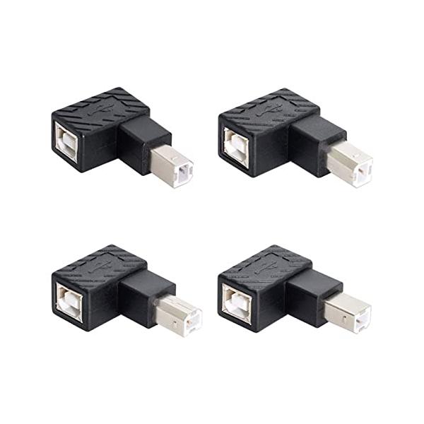 【ご購入後の当店からの連絡はご登録のメールアドレスに通知いたします。必ずご確認ください】【商品概要】パッケージにはアダプター4個が含まれます (左+右+上+下向き)。個別に販売することはありません。USB-Bオスコネクタ設計角度90度。この...