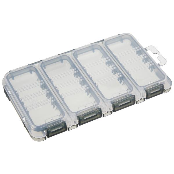 【ご購入後の当店からの連絡はご登録のメールアドレスに通知いたします。必ずご確認ください】【商品概要】本体サイズ W175 × D105 × H18 mmカラー:クリア×スモークブラック4つの部屋に区切られており、各部屋個別に蓋の開閉が可能。...