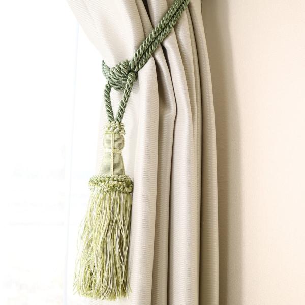 【ご購入後の当店からの連絡はご登録のメールアドレスに通知いたします。必ずご確認ください】【商品概要】カーテンを束ねる装飾タッセル（※1本入り：両開きカーテンの場合は2本ご注文ください）壁や窓枠に設置されたふさかけに掛けるタイプのタッセル。製...