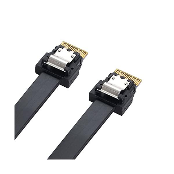 【ご購入後の当店からの連絡はご登録のメールアドレスに通知いたします。必ずご確認ください】【商品概要】NFHK PCI-EスリムラインSAS4.0 SFF-86544i38ピンホストからSFF-8654スリムSASターゲットケーブル40cmこ...