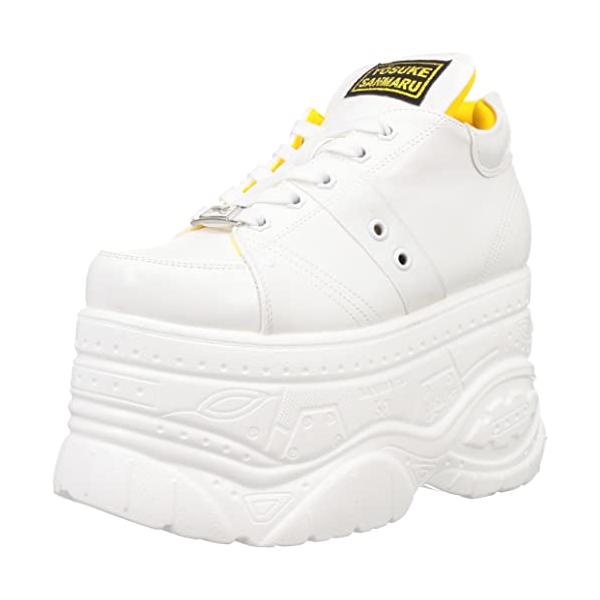 【ご購入後の当店からの連絡はご登録のメールアドレスに通知いたします。必ずご確認ください】【商品概要】プラットフォームの高さ:9cm【商品説明】遊び心をくすぐる、個性的かつ大胆なアイテムを提案するシューズブランド「ヨースケ」。個性的なデザイン...