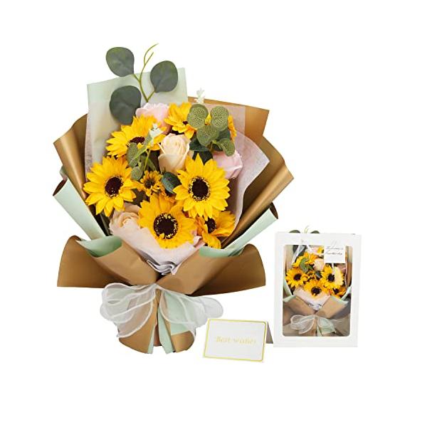 【ご購入後の当店からの連絡はご登録のメールアドレスに通知いたします。必ずご確認ください】【商品概要】????【ひまわりソープフラワー 1輪】ソープフラワー花束ギフトとは、石けんで作られた花のことで、水やりの必要がなく、おしゃれなだけでなく、...