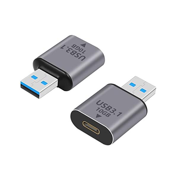 【ご購入後の当店からの連絡はご登録のメールアドレスに通知いたします。必ずご確認ください】【USB C to USB A 変換アダプタ】： USB3.1 Gen 2テクノロジーを採用し。 このUSB C- USB Aアダプターは最大10Gbp...