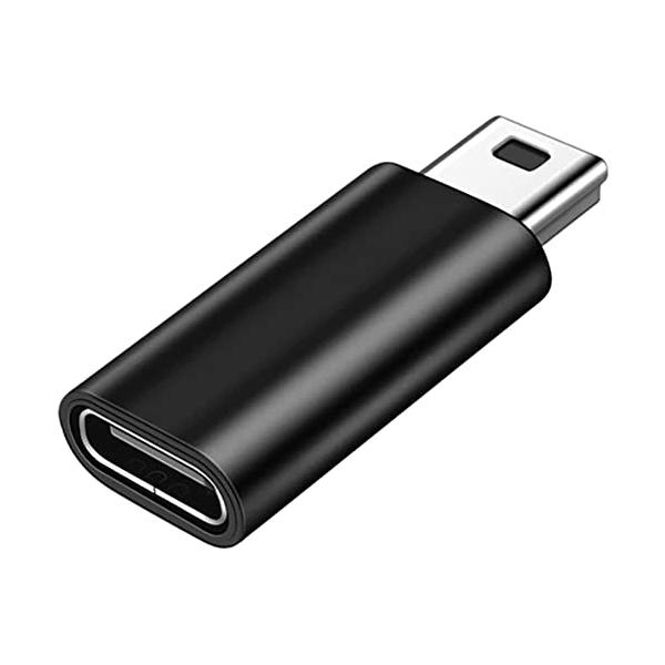 【ご購入後の当店からの連絡はご登録のメールアドレスに通知いたします。必ずご確認ください】USB2.0 USB-miniB (オス) - USB-TypeC (メス) 変換アダプタ充電転送対応変換コネクタ※充電転送対応USBケーブルをお使い下...